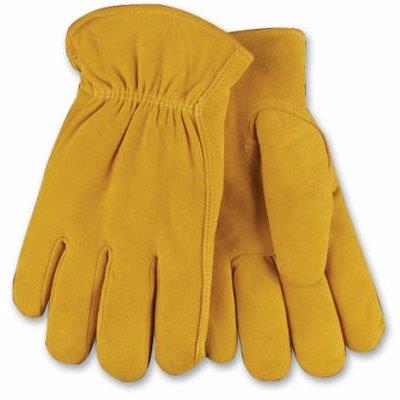 Buy Full-Suede Deerskin Leather Gloves, Golden Color, Men's XL ...