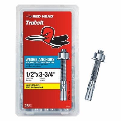 Buy Heavy Duty Wedge Anchors, 1/2 x 3/4-In., 25-Pk. - Homebox4.com